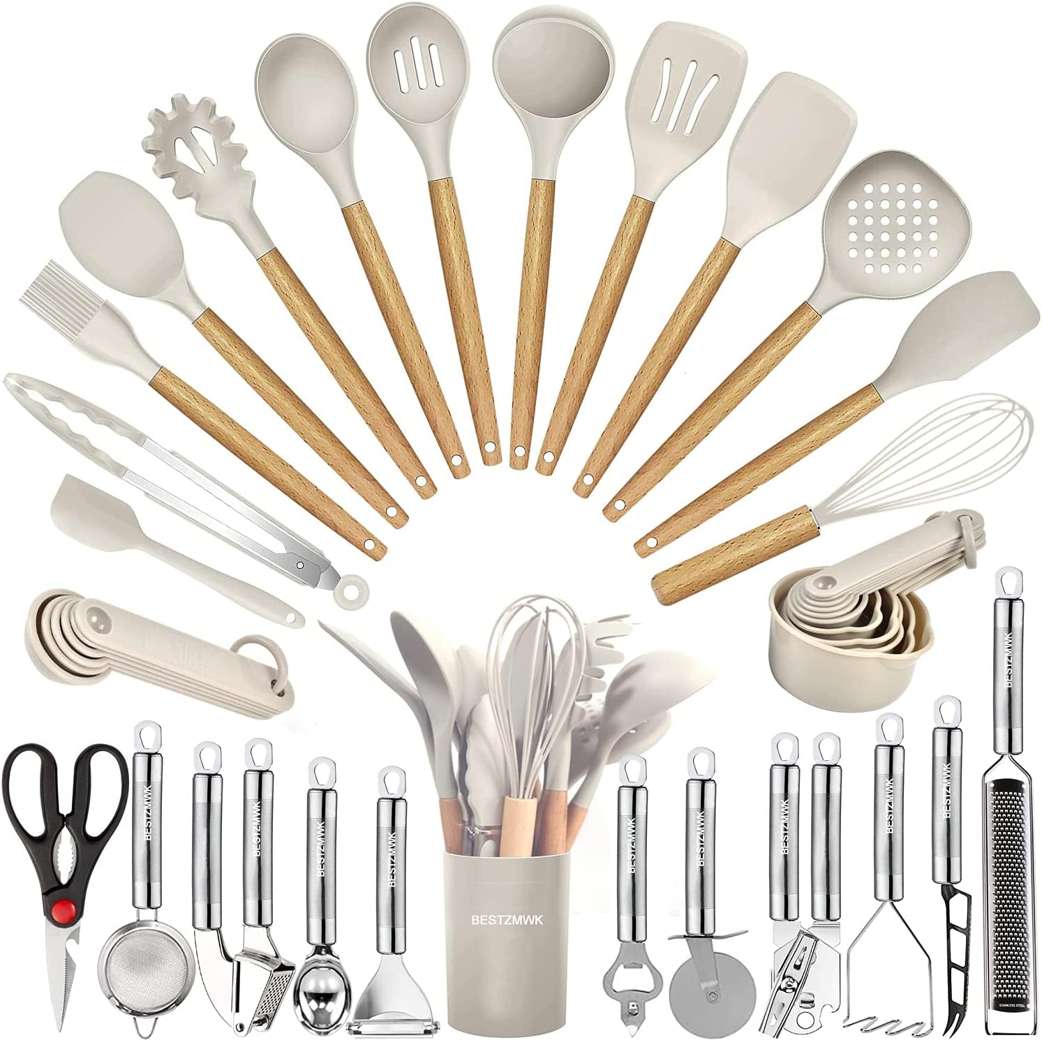 Ultimate Kitchen Utensils Set- 35 Pcs Cooking Utensils & Kitchen Gadge